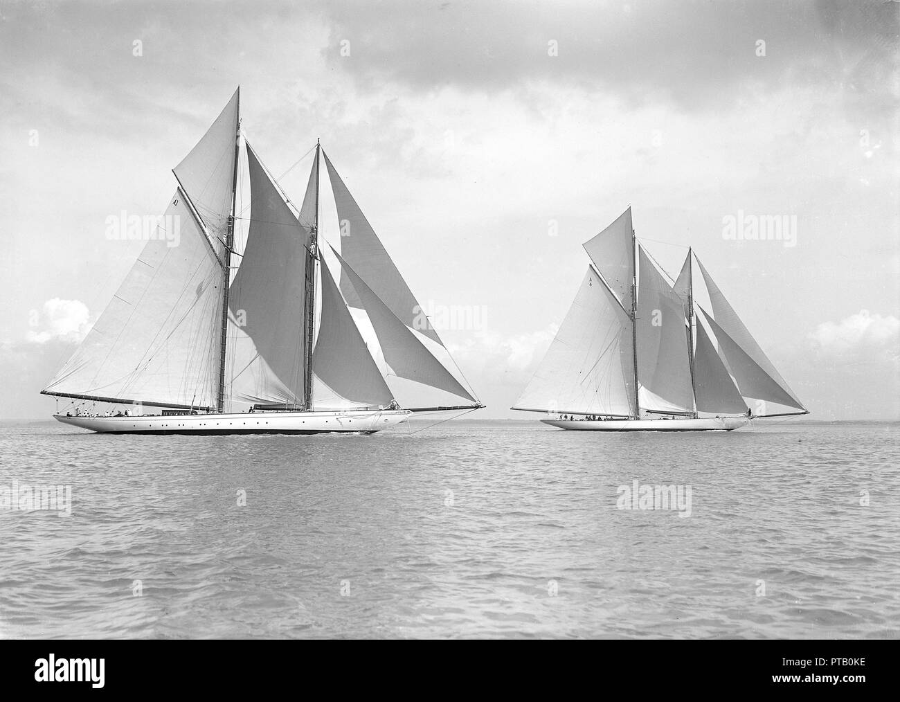 The magnificent schooners 'Germania' and 'Waterwitch', 1911. Creator ...