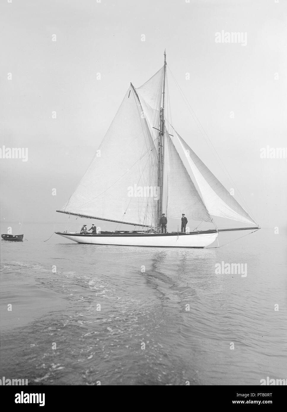 The cutter 'Wenda' in light winds, 1912. Creator: Kirk & Sons of Cowes ...