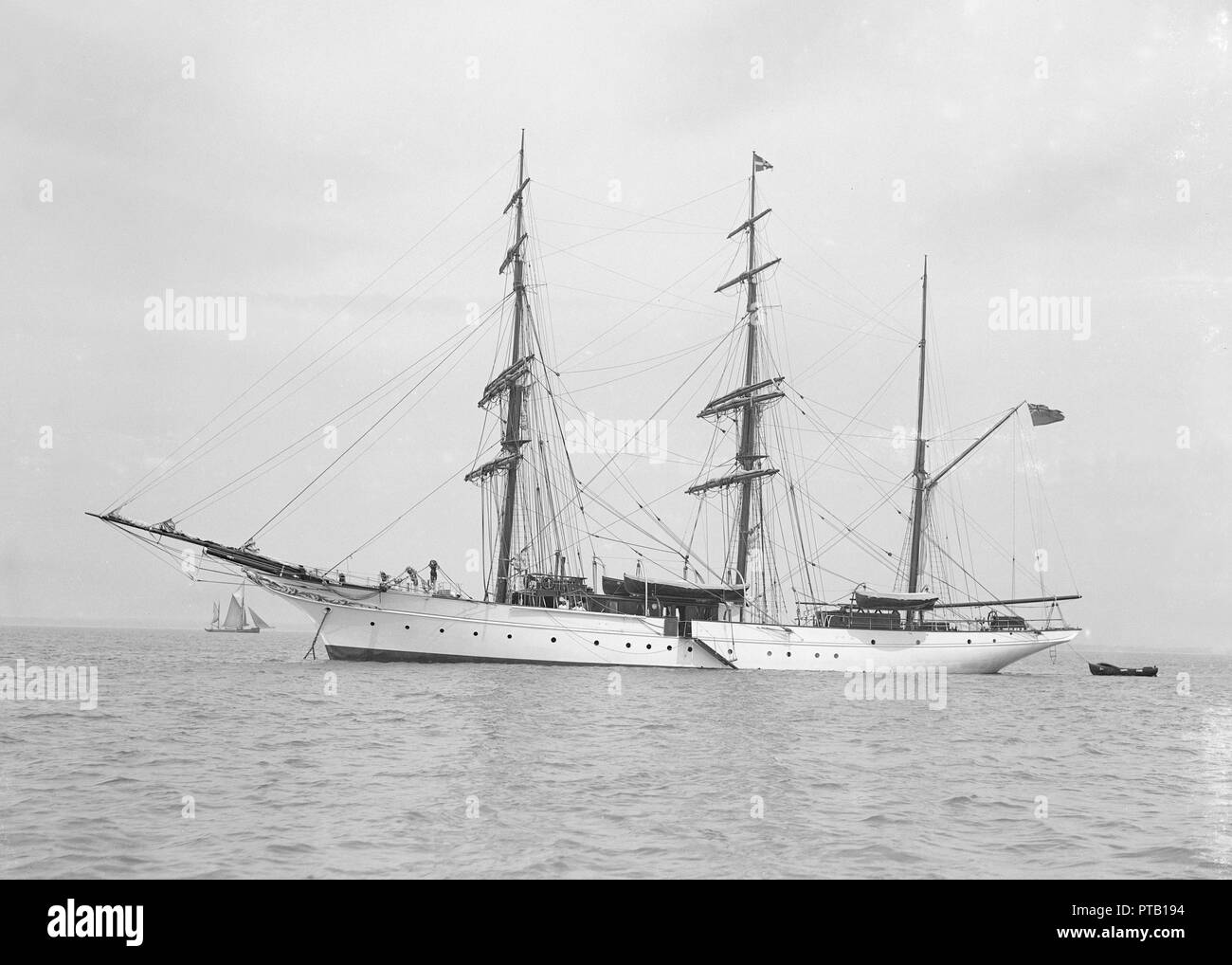 The 135 ft barque sailing ship 'Modwena', 1913. Creator: Kirk & Sons of ...