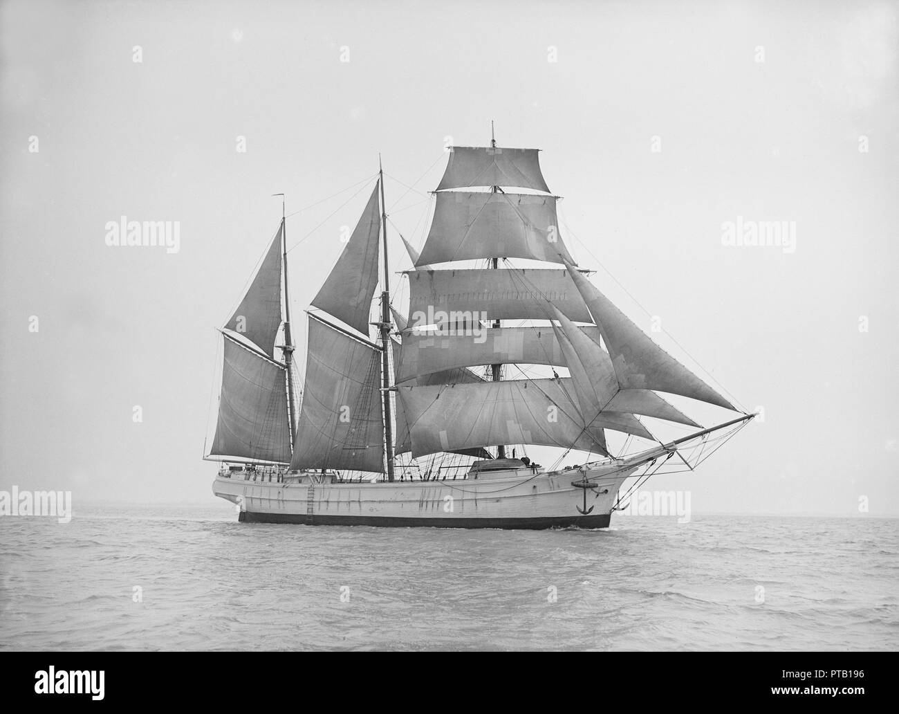 Gaff rigged boats Black and White Stock Photos & Images - Alamy
