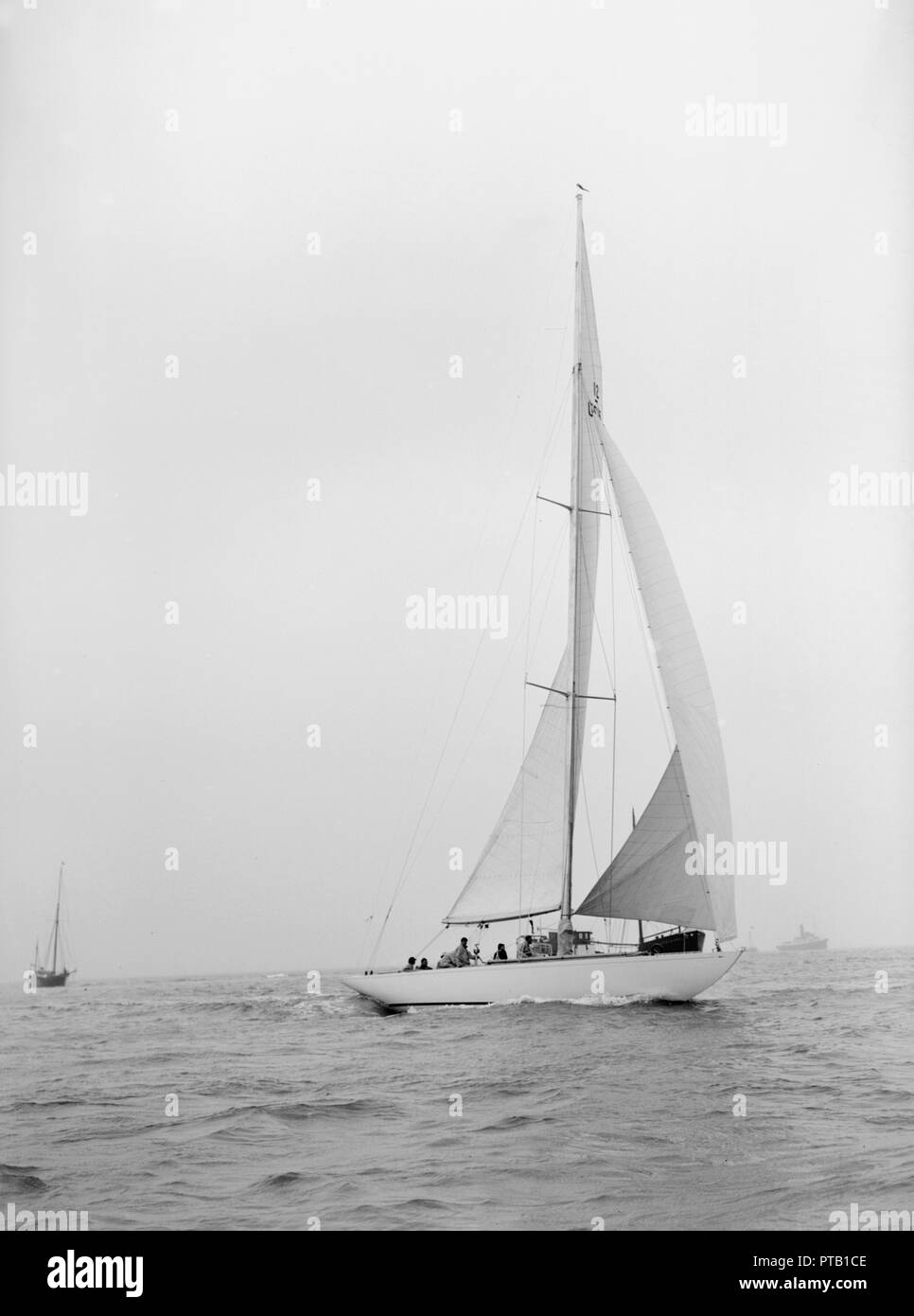The US built 12 Metre racing yacht 'Vim', 1939. Creator: Kirk & Sons of ...