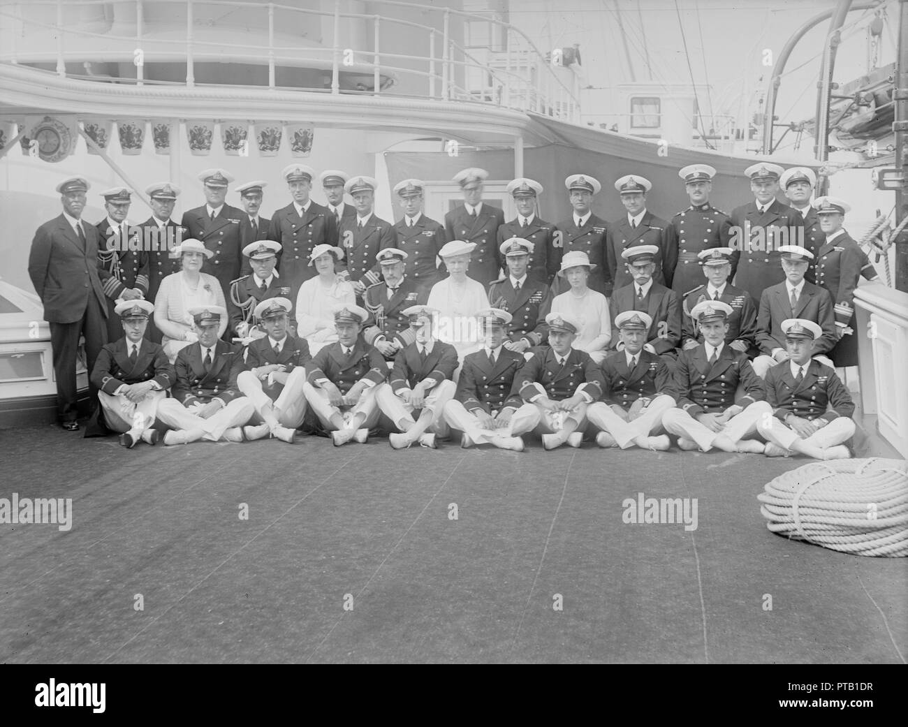 King George V and Queen Mary on board 'HMY Victoria and Albert', 1935 ...