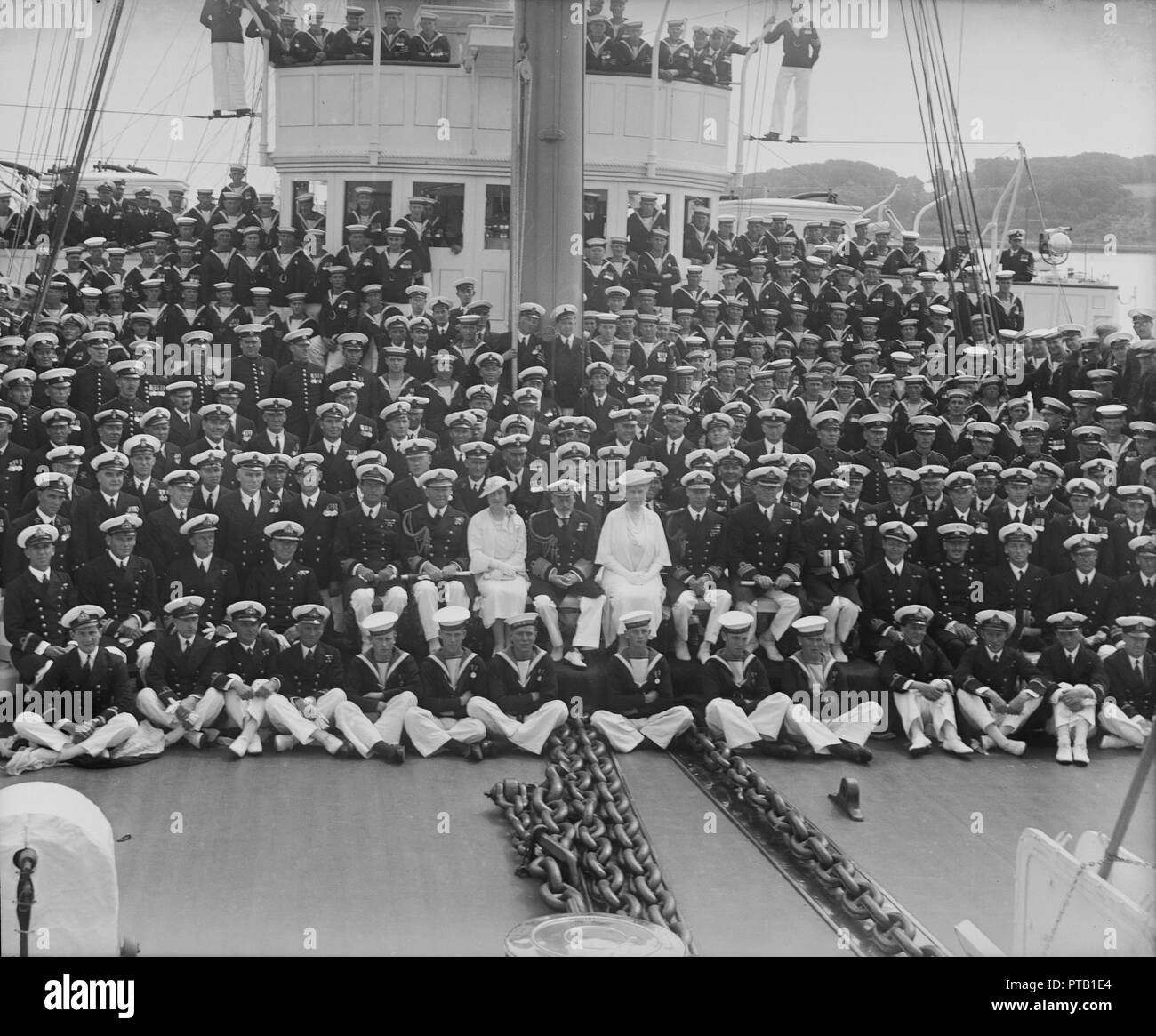 King George V and Queen Mary on board 'HMY Victoria and Albert', 1935 ...