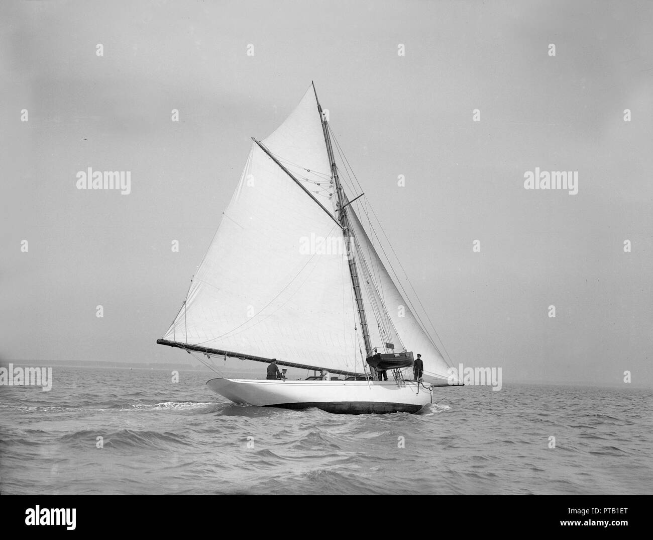 The cutter 'Grisette' sailing close-hauled, 1913. Creator: Kirk & Sons ...
