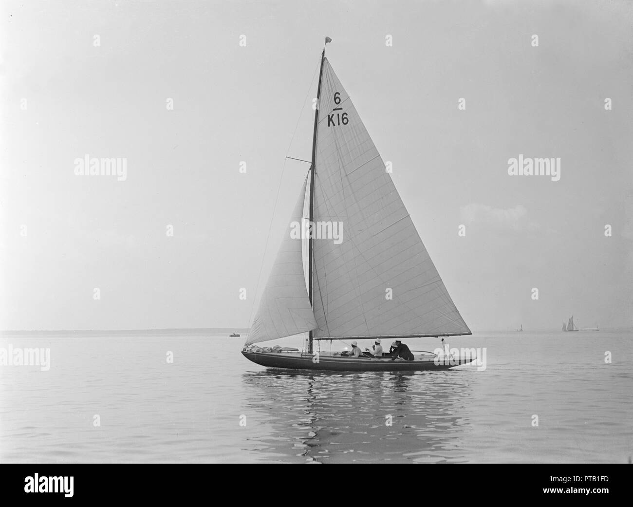 The 6 Metre sailing yacht 'Jean', 1922. Creator: Kirk & Sons of Cowes ...