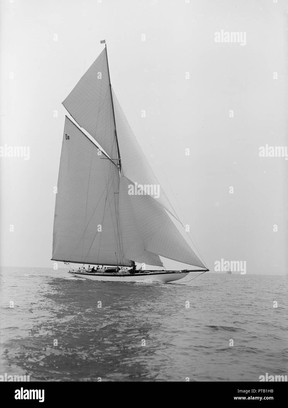 The beautiful 15 Metre class sailing yacht 'Paula III', 1913. Creator ...