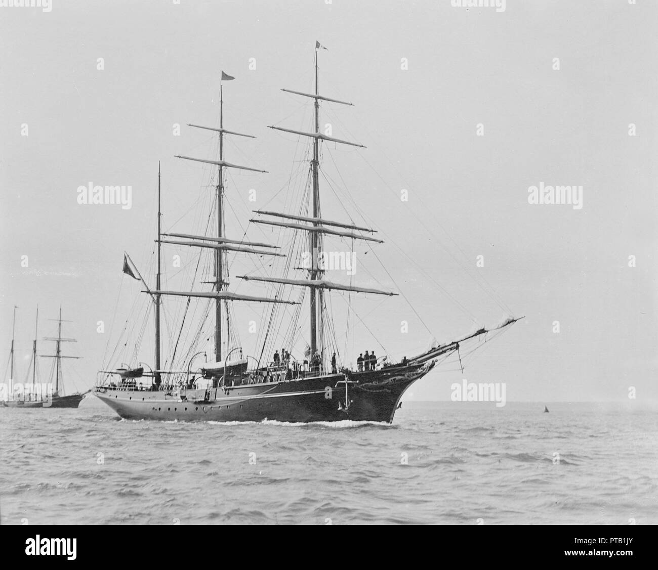 The 135 ft barque sailing ship 'Modwena', 1911. Creator: Kirk & Sons of ...
