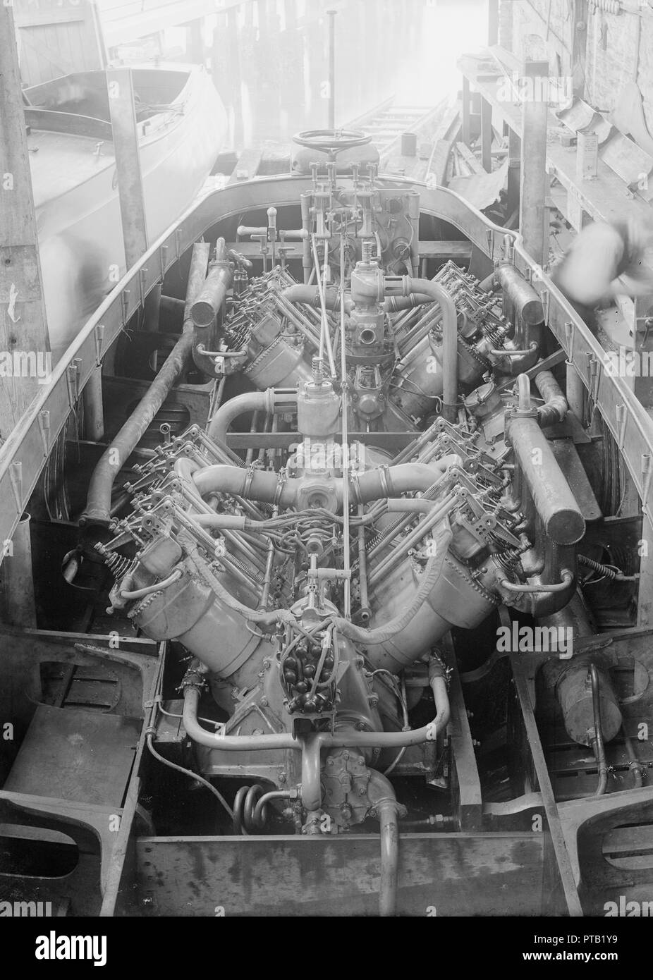 Izme's two 150 hp engines, 1913. Creator: Kirk & Sons of Cowes Stock ...