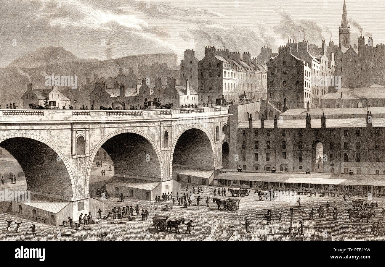 Edinburgh north bridge drawing hi-res stock photography and images - Alamy