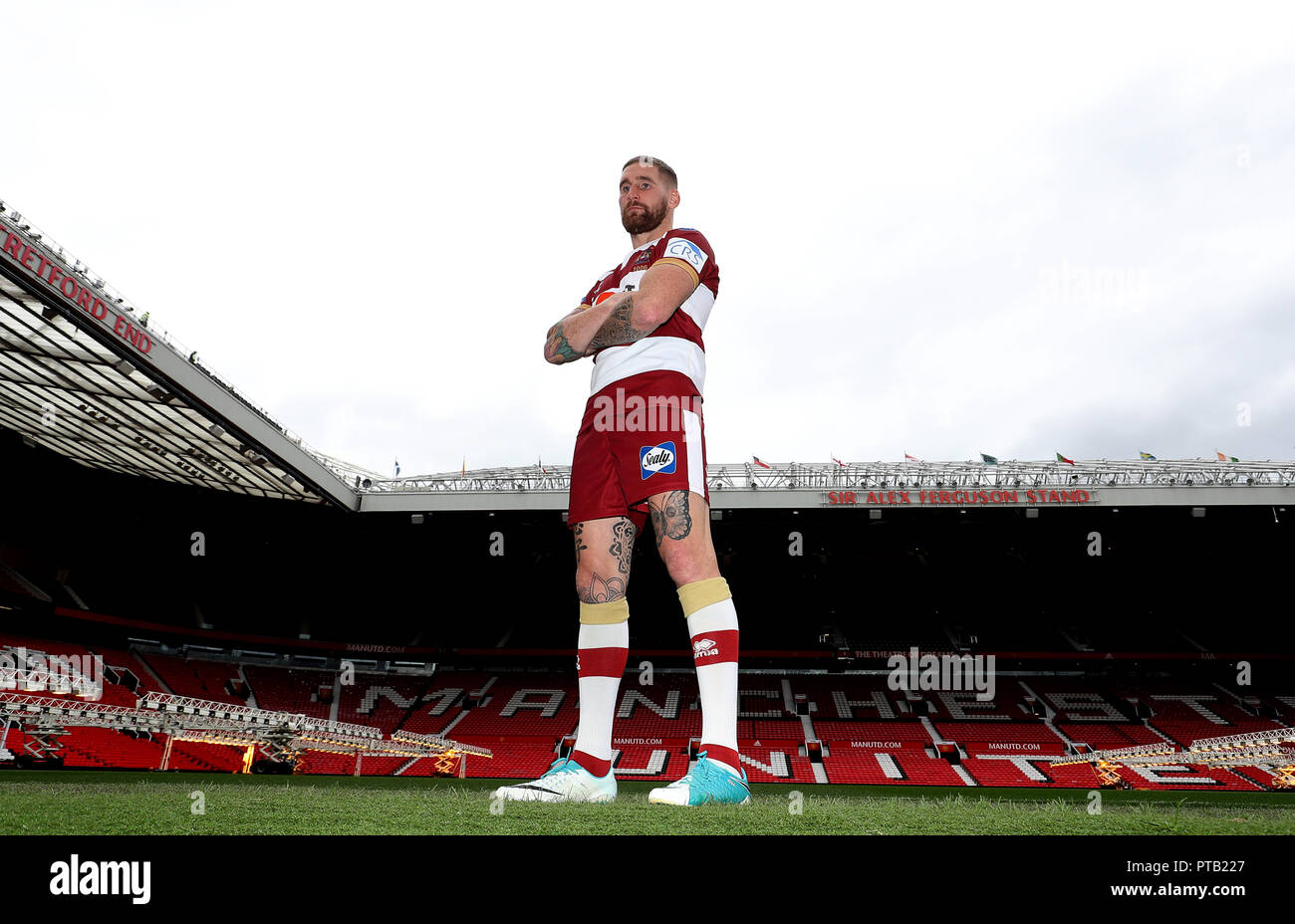 Wigan Warriors Sam Tomkins during a photocall at Old Trafford ...