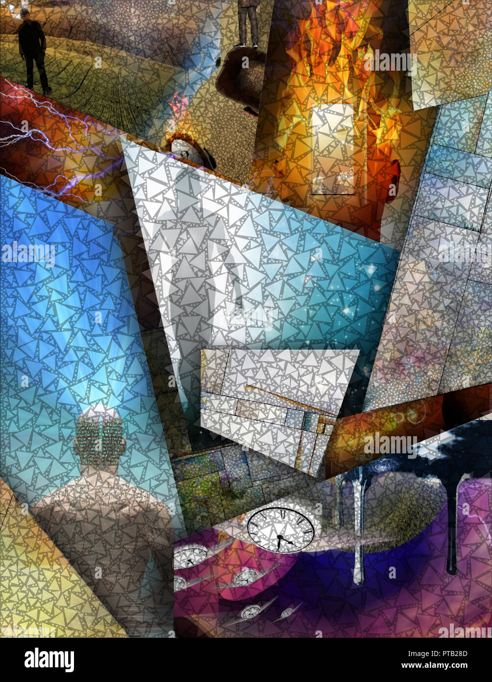 Multi Layered abstract composition. 3D rendering Stock Photo - Alamy