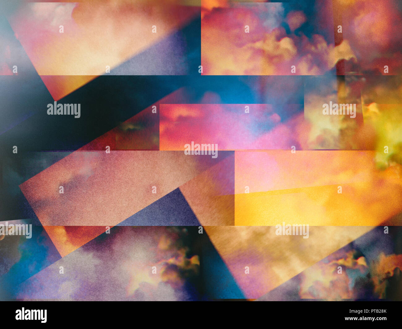 Colorful clouds with overlapping rectangular layers Stock Photo - Alamy