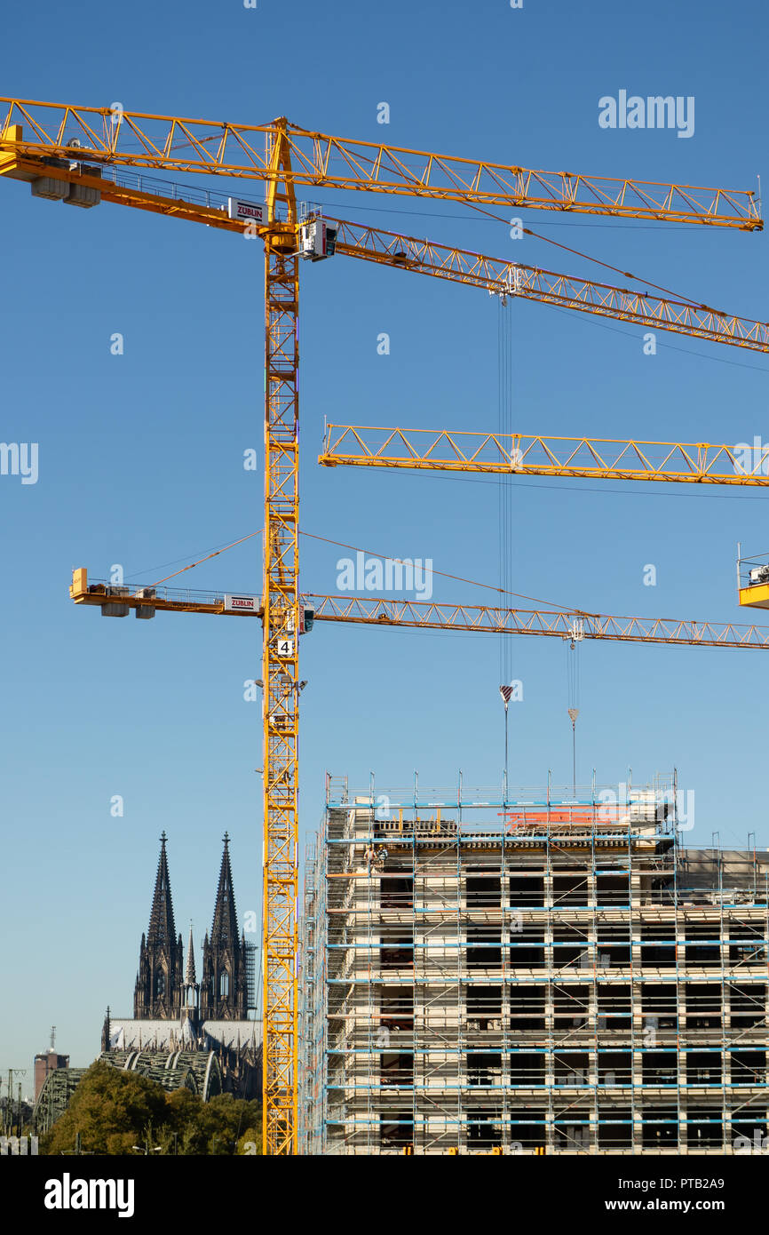 Construction site of "MesseCity" at the skeleton state Stock Photo - Alamy