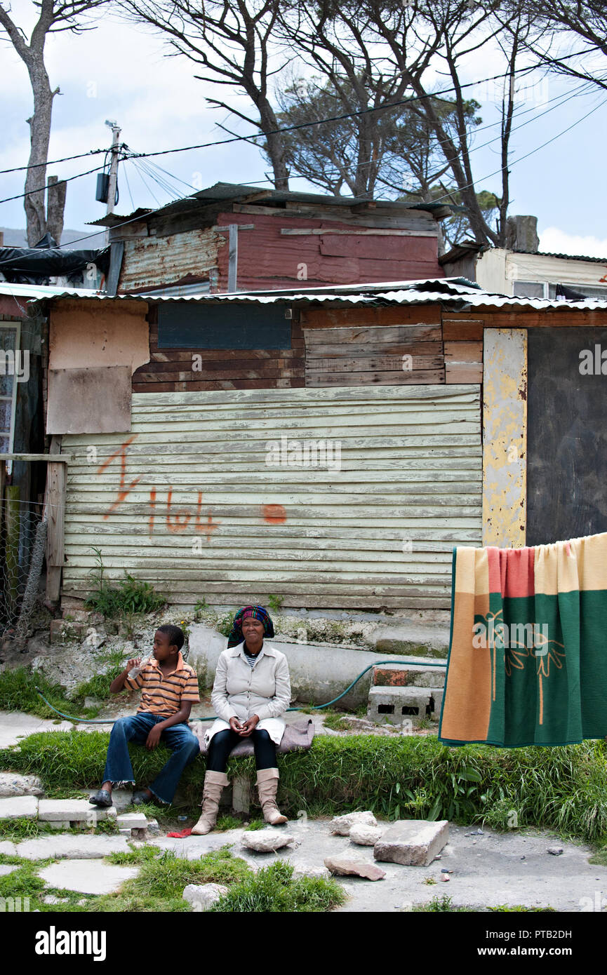 Family life in the township village of Imizamo Yethu a shanty town in ...