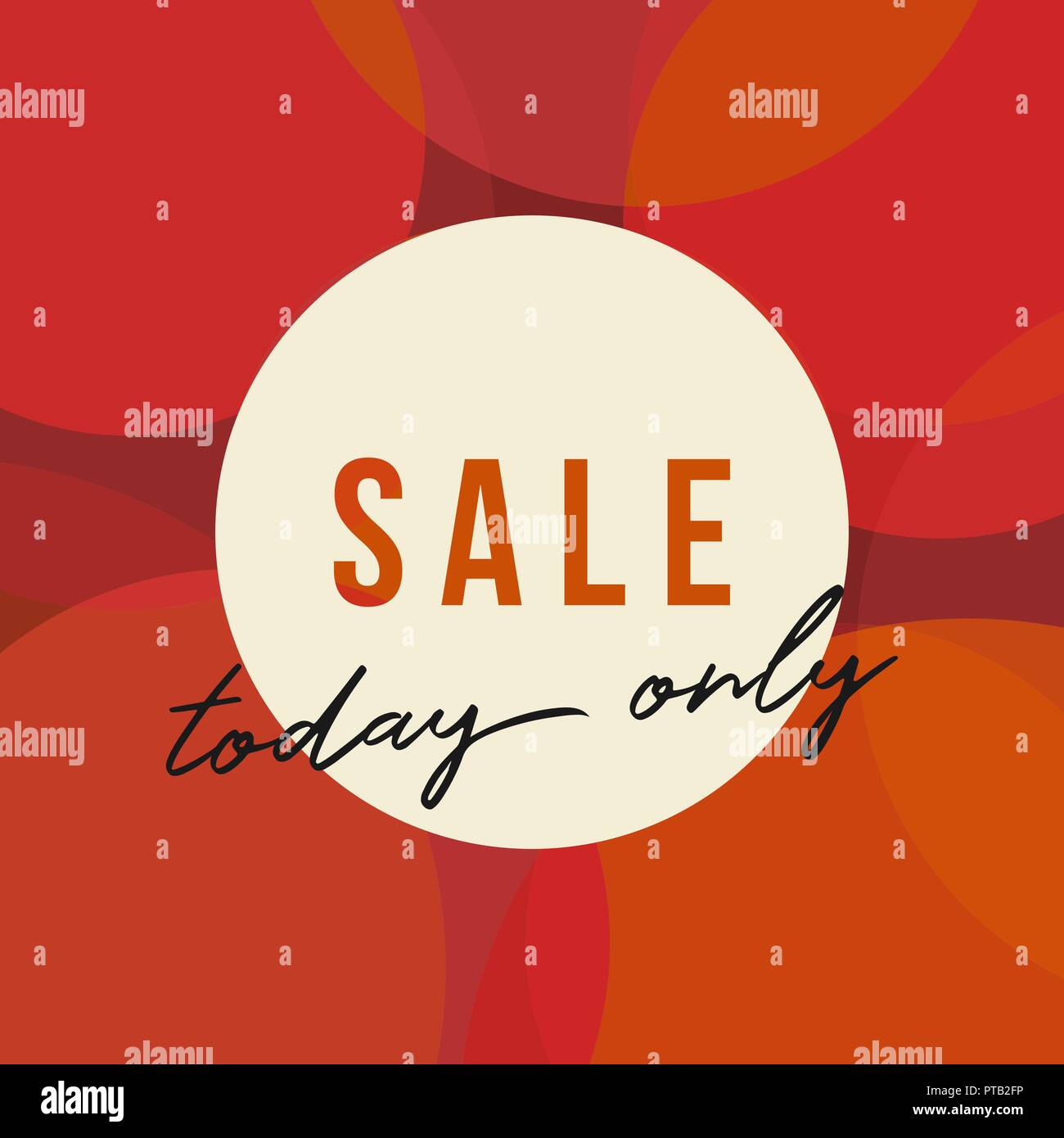 Autumn sale design with round shapes in orange, red and brown with ...