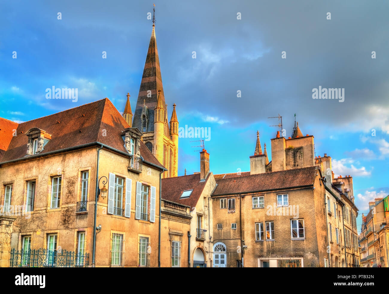 Traditional buildings in the Old Town of Dijon, France Stock Photo - Alamy