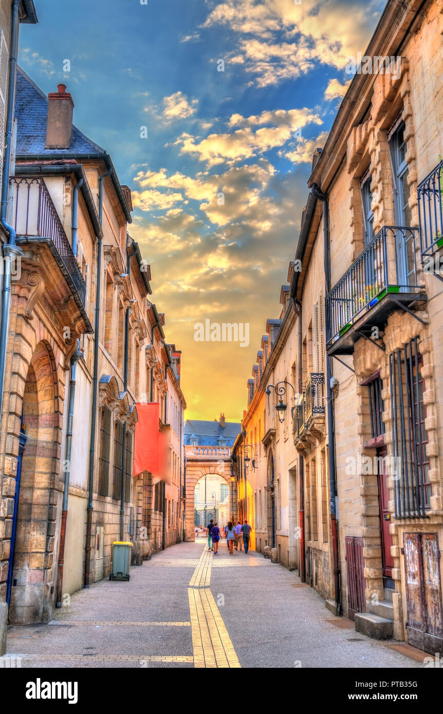 Traditional buildings in the Old Town of Dijon, France Stock Photo - Alamy