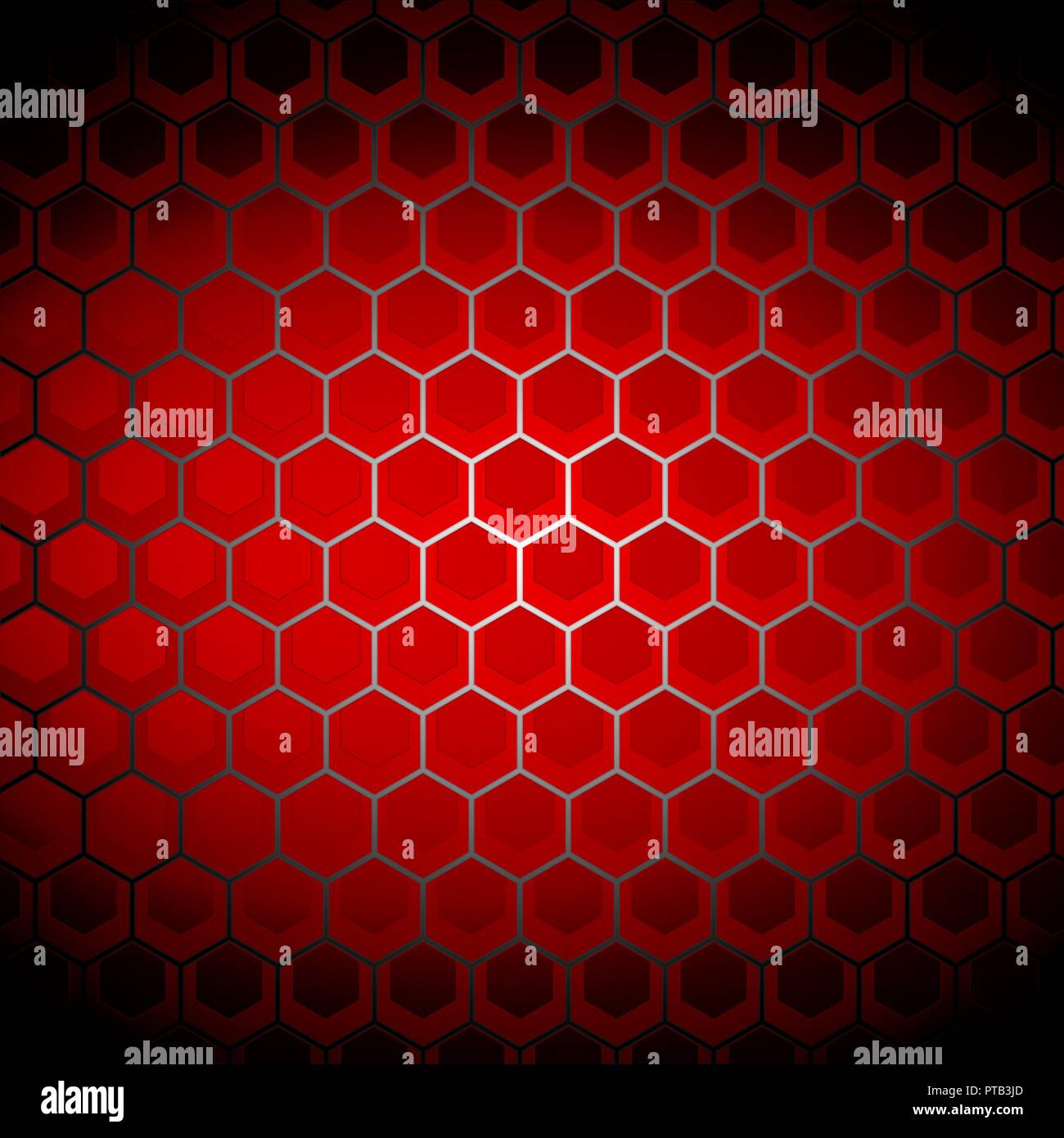 Modern glowing red honeycomb background, vector illustration Stock ...