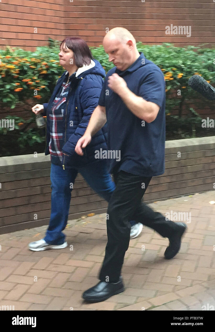 Bin lorry driver Nicholas Buck (right) leaves Birmingham Crown Court ...