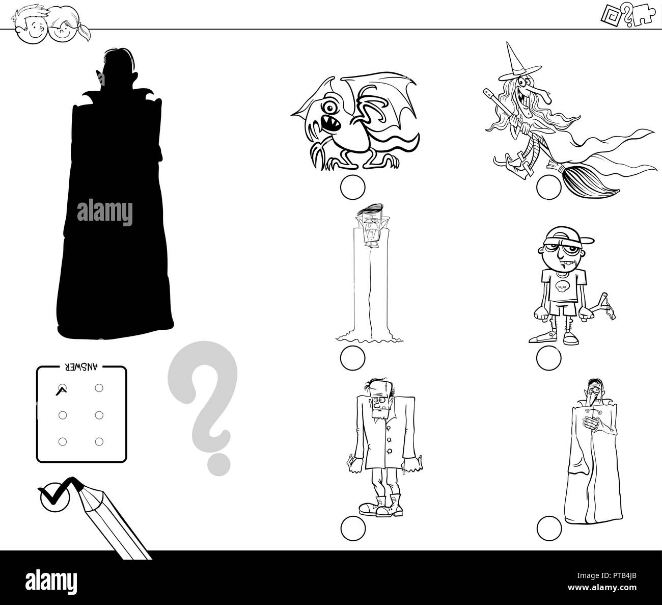 Cartoon illustration finding difference educational hi-res stock ...