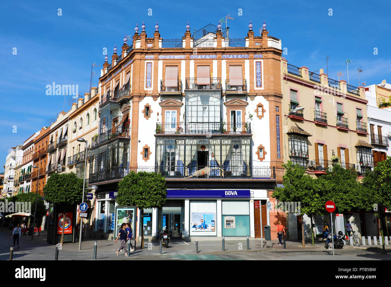 Ancient balcony in seville hi-res stock photography and images - Alamy