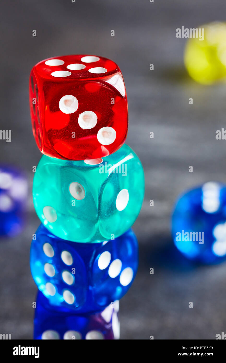 Colorful dice hi-res stock photography and images - Alamy