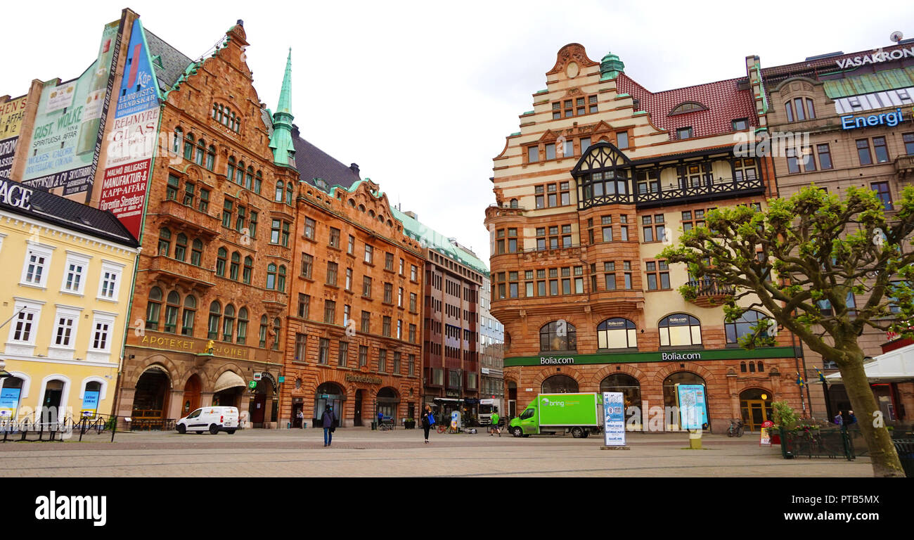 MALMO, SWEDEN - MAY 31, 2017: panoramic banner palaces that overlook ...