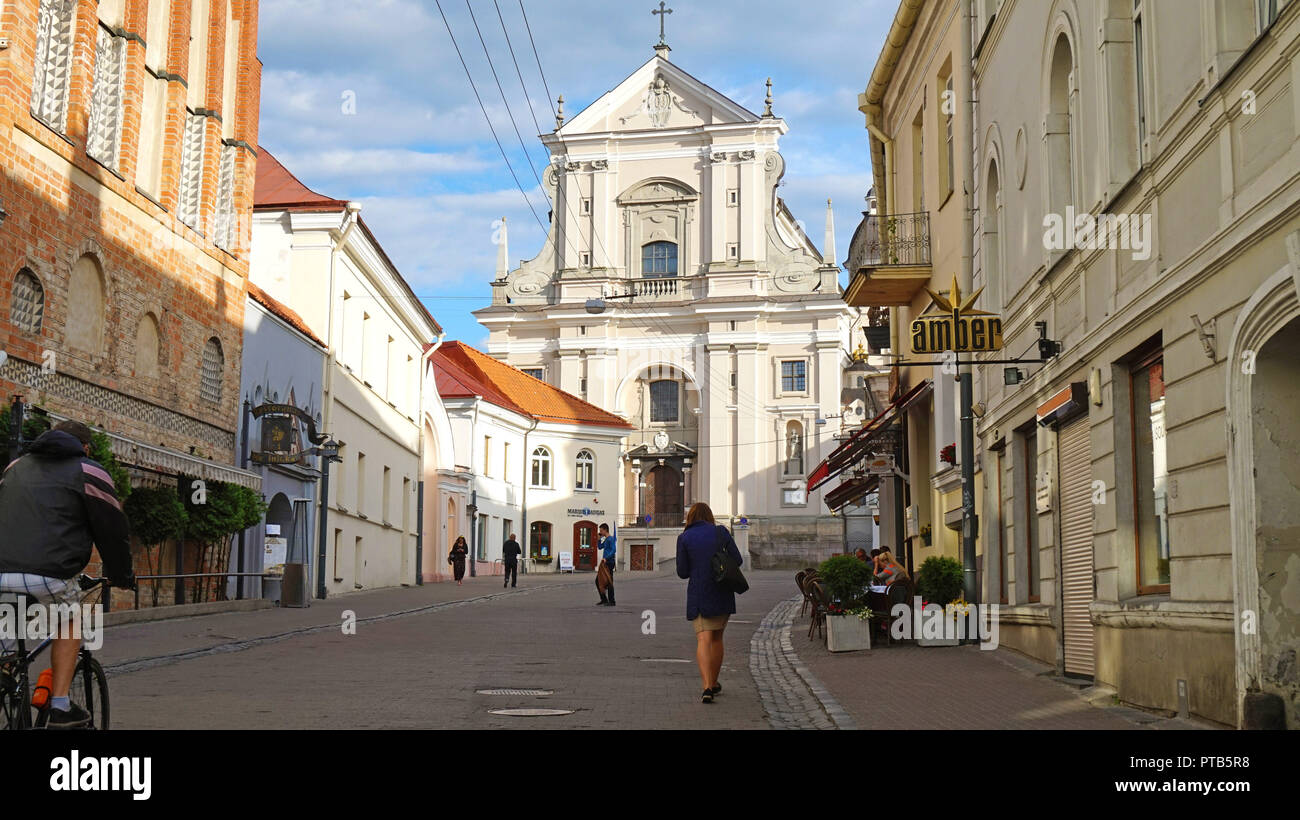 VILNIUS, LITHUANIA - JUNE 7, 2018: catholic church of St. Theresa in ...
