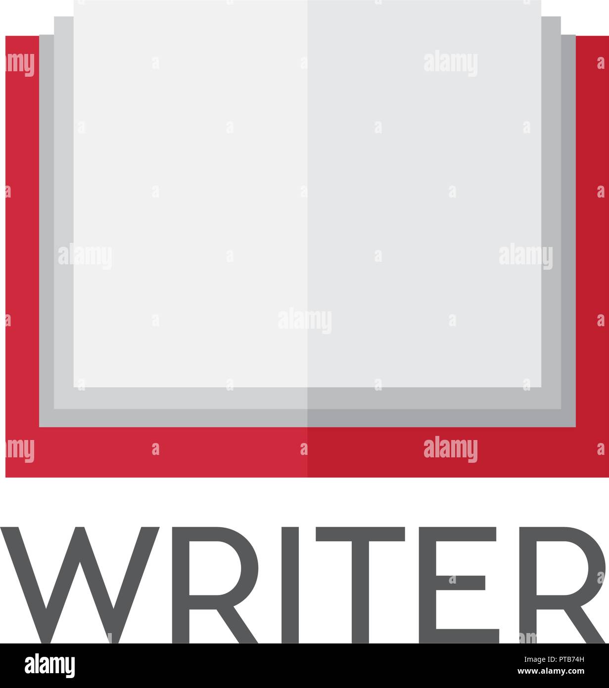 Vector sign book, writer concept Stock Vector Image & Art - Alamy