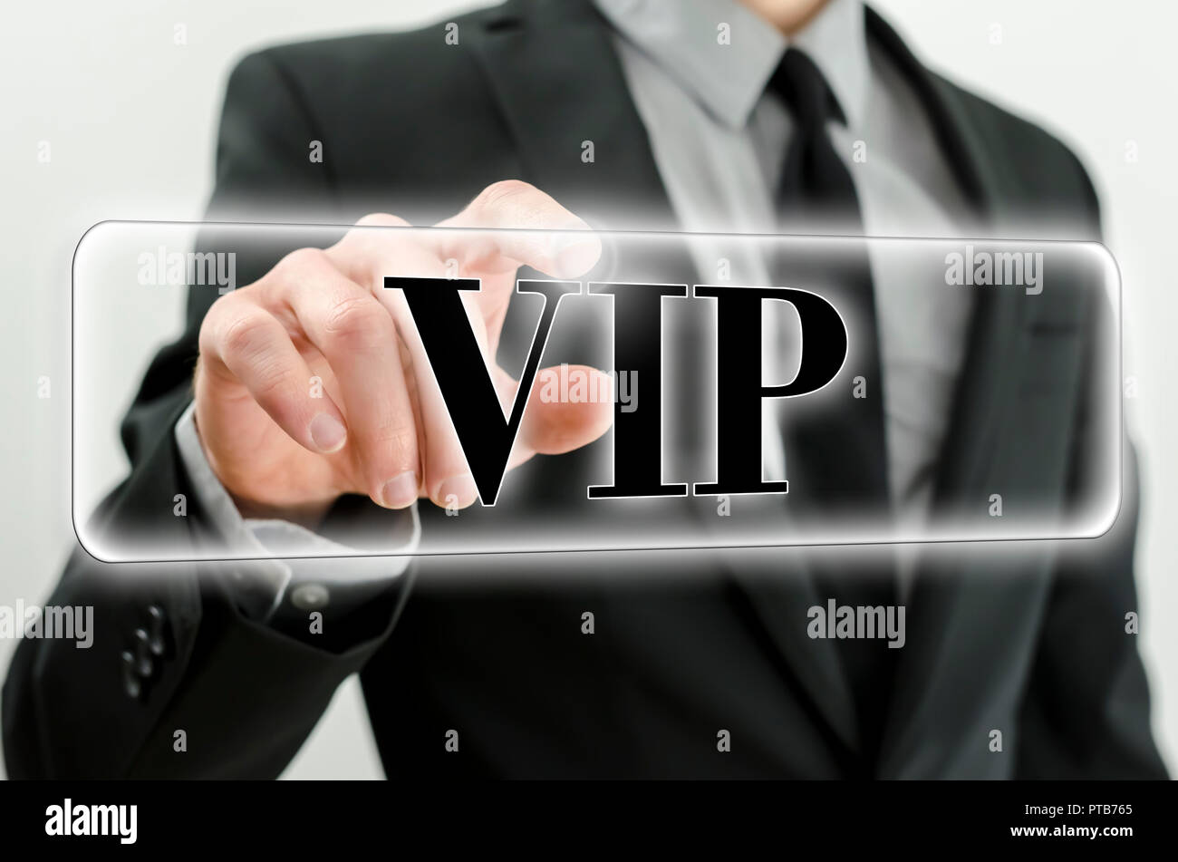 VIP button on virtual screen Stock Photo - Alamy