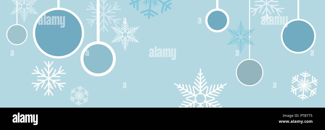 Vector banner, blue winter and christmas background with ice and snow ...