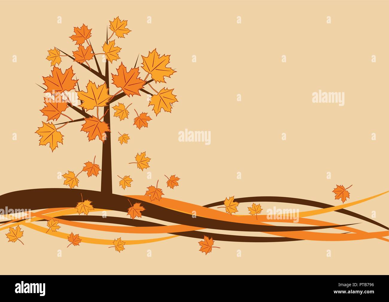 Vector autumn tree background Stock Vector Image & Art - Alamy