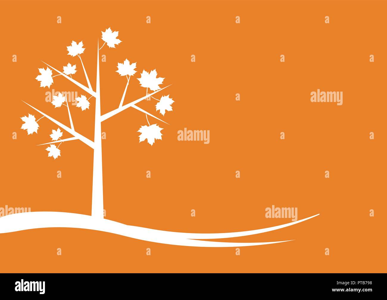 Vector autumn tree background Stock Vector Image & Art - Alamy