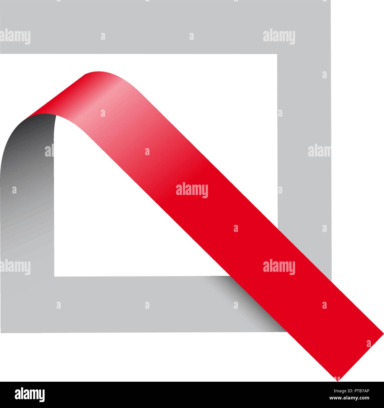 Vector sign abstract shape. Tape in a square Stock Vector Image & Art ...