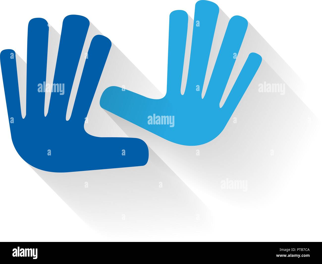 Vector blue hands touching Stock Vector Image & Art - Alamy