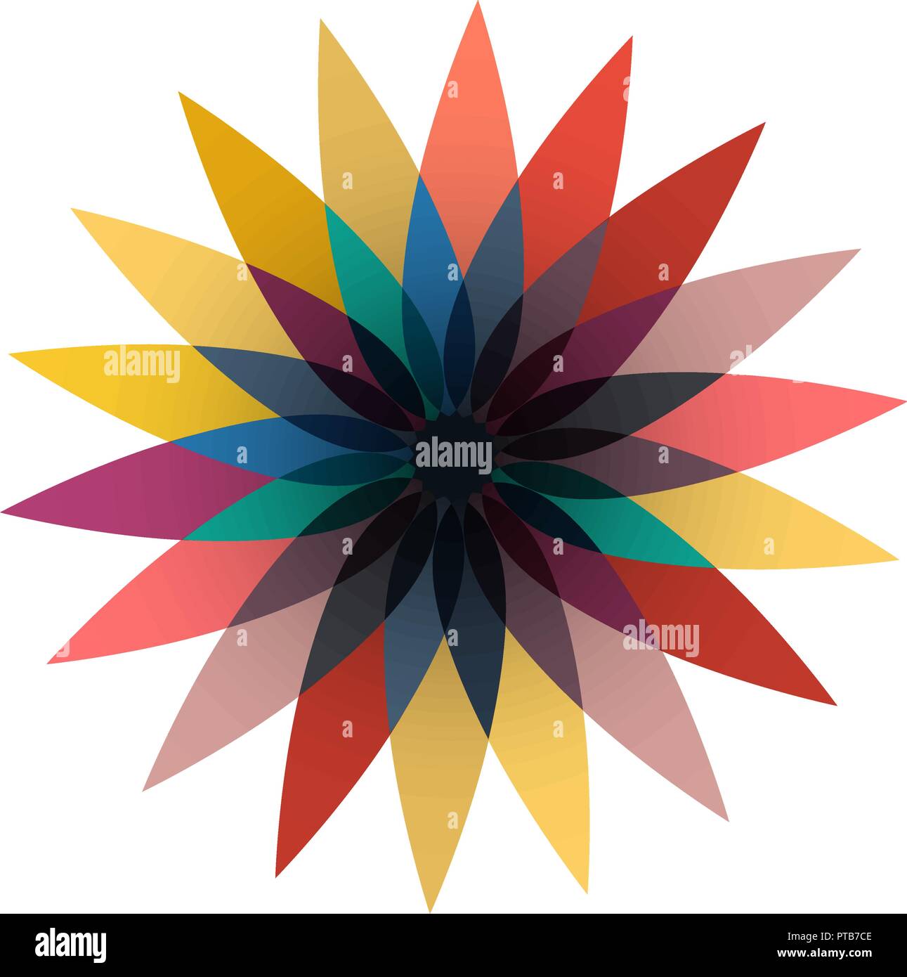 Vector sign flower autumn, abstract shape Stock Vector Image & Art - Alamy