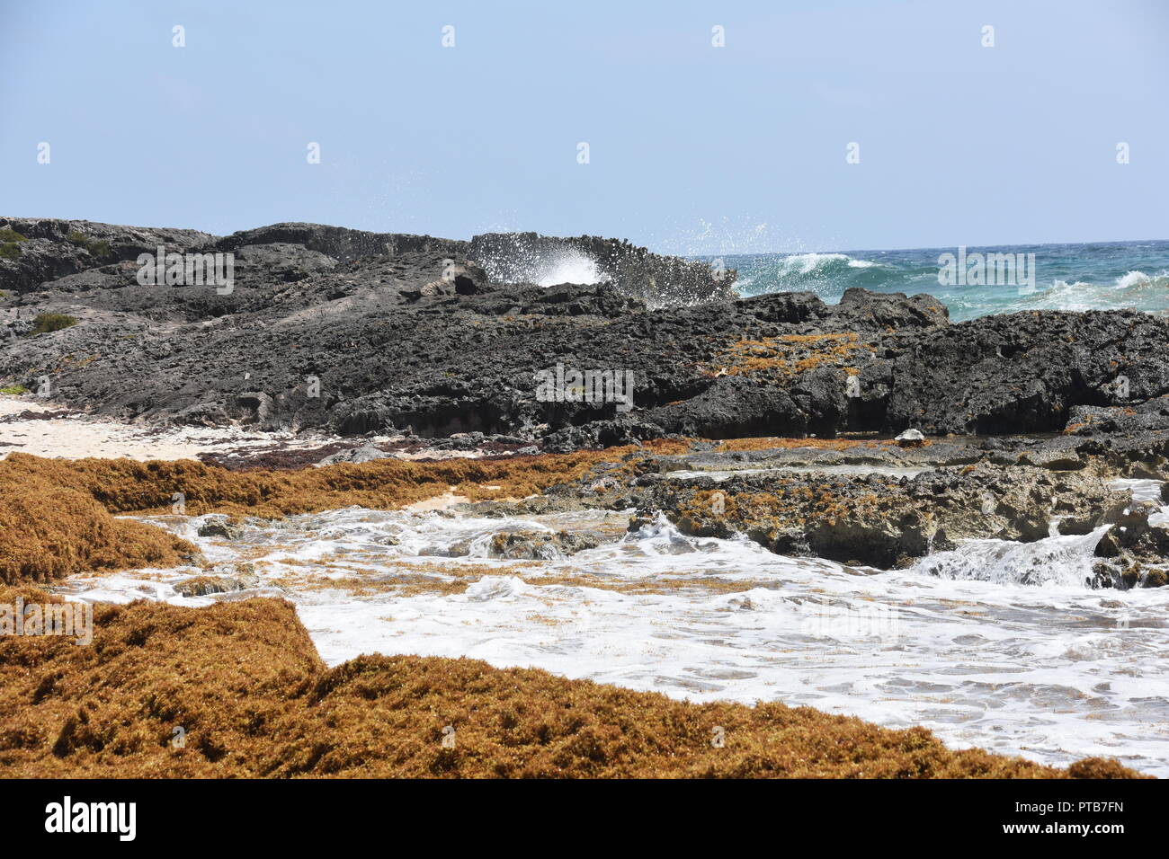 Ocean waves crashing rocky shore hi-res stock photography and images ...