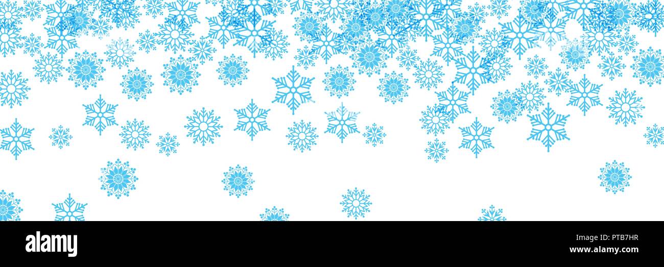 Vector banner, blue winter background with ice and snow Stock Vector ...