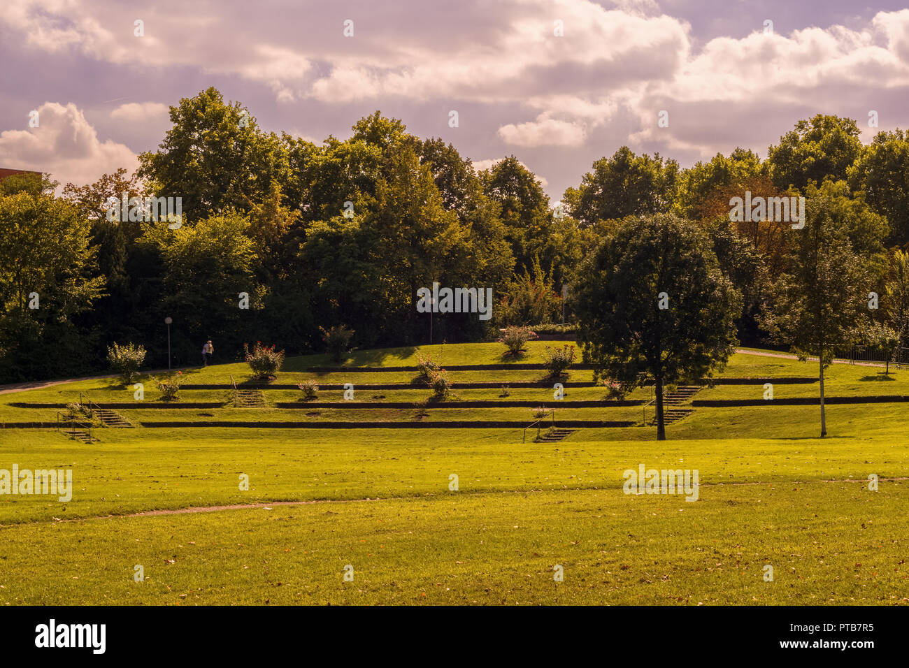 A public park in Germany in the beginning of autumn Stock Photo - Alamy