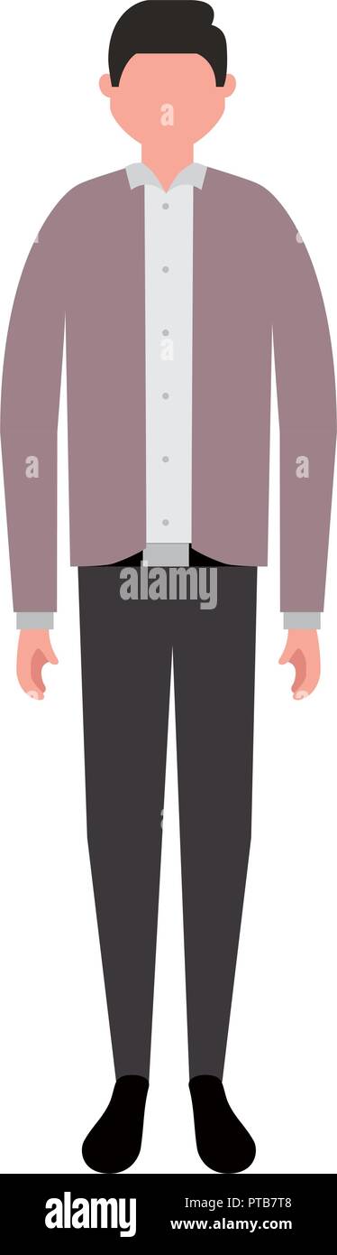 businessman character employee standing figure vector illustration ...
