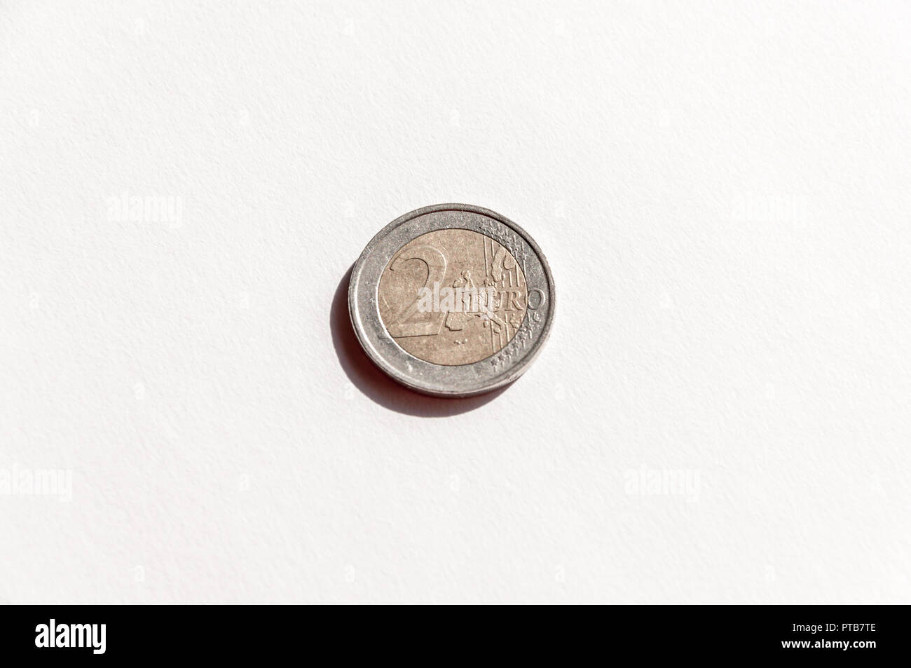 Euro coin isolate in white background Stock Photo - Alamy