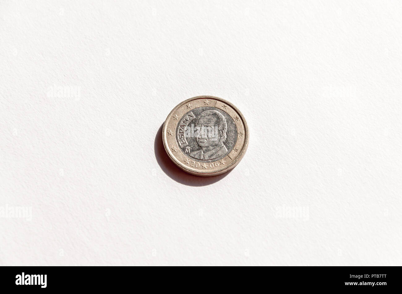 Euro coin isolate in white background Stock Photo - Alamy