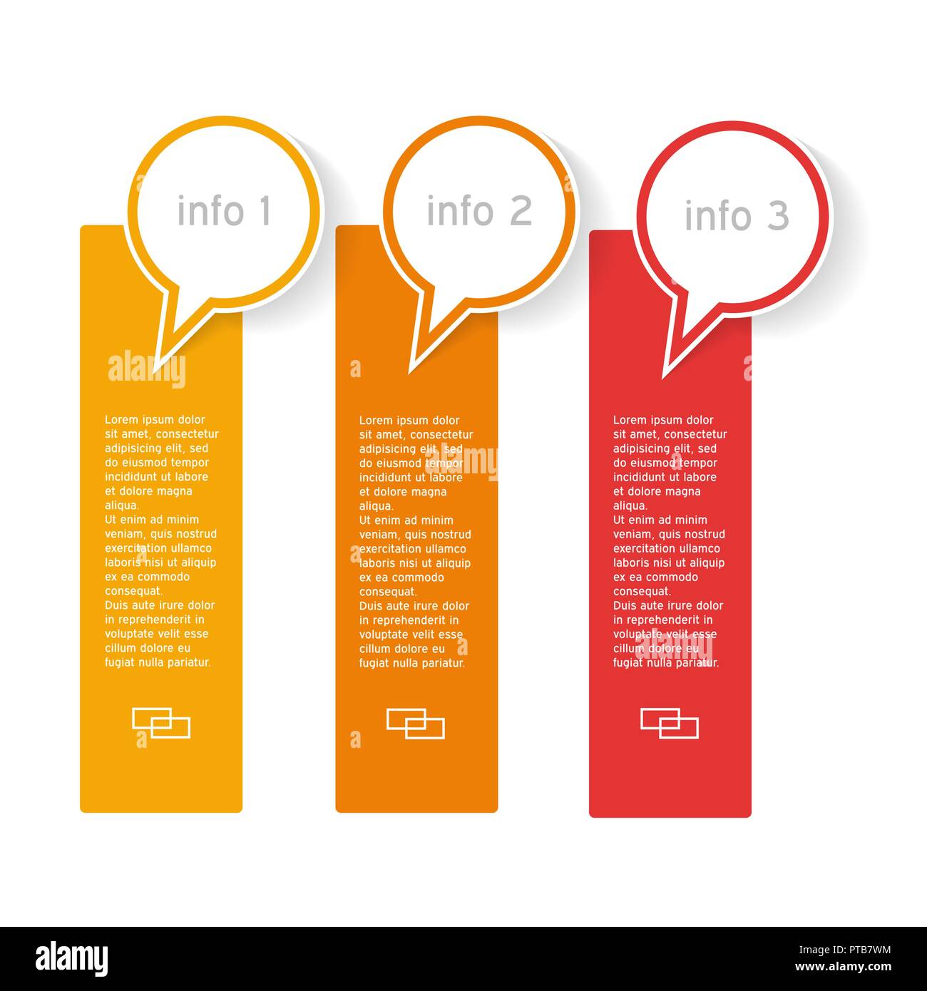 Info graphics with three options Stock Vector Image & Art - Alamy