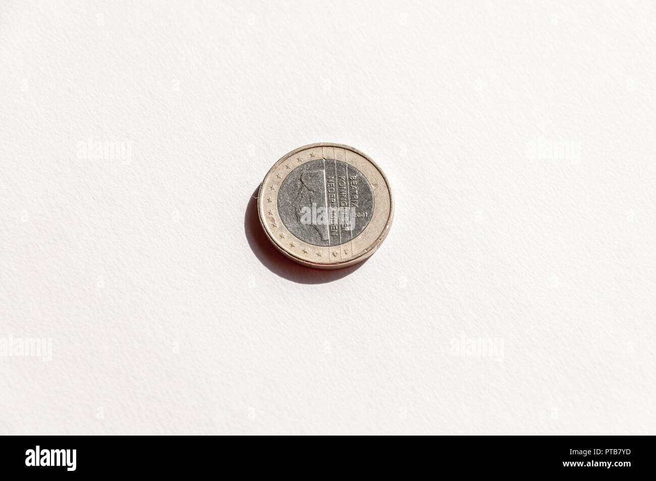 Euro coin isolate in white background Stock Photo - Alamy