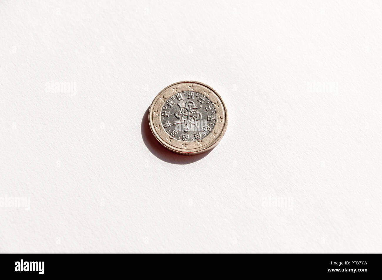 Euro coin isolate in white background Stock Photo - Alamy