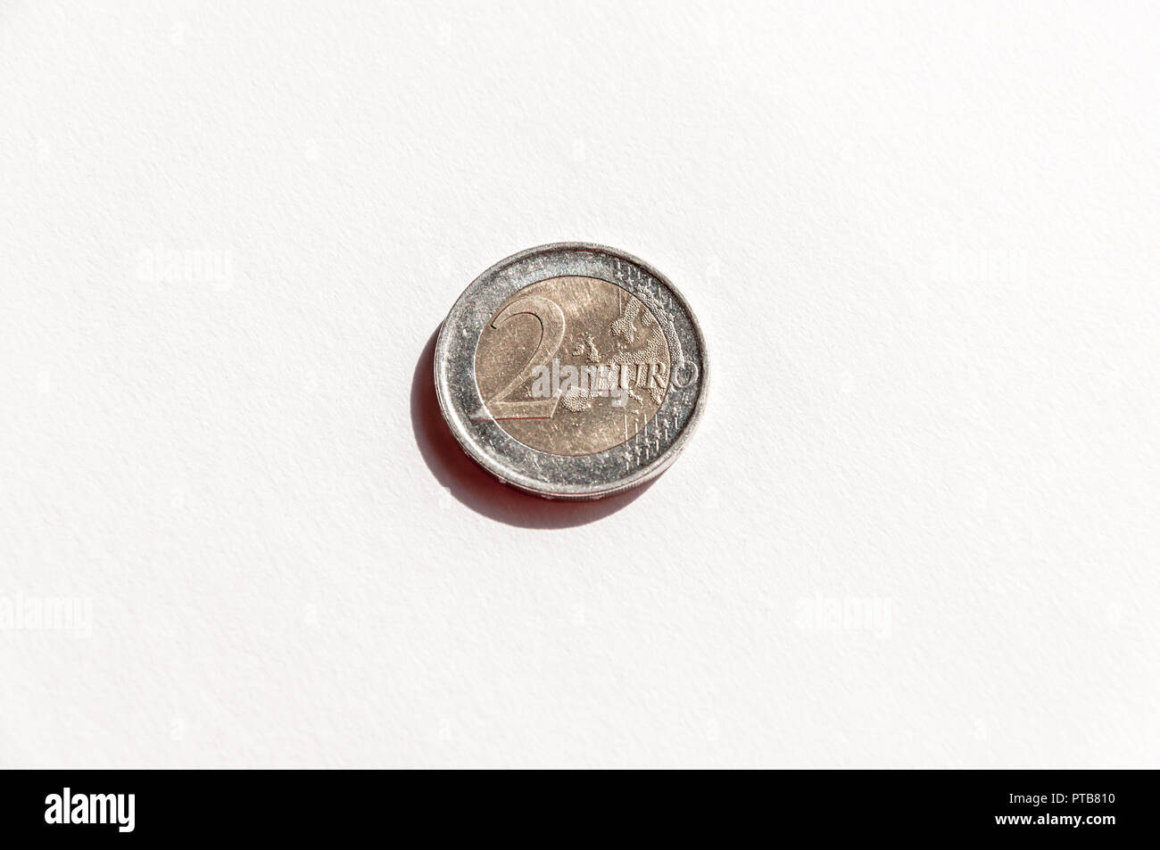 Euro coin isolate in white background Stock Photo - Alamy