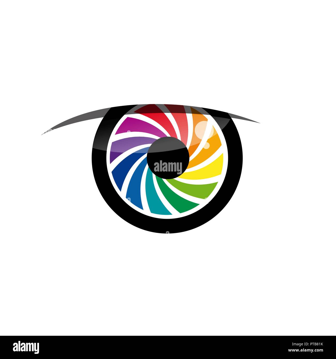 Vector sign rainbow eye, iris Stock Vector Image & Art - Alamy
