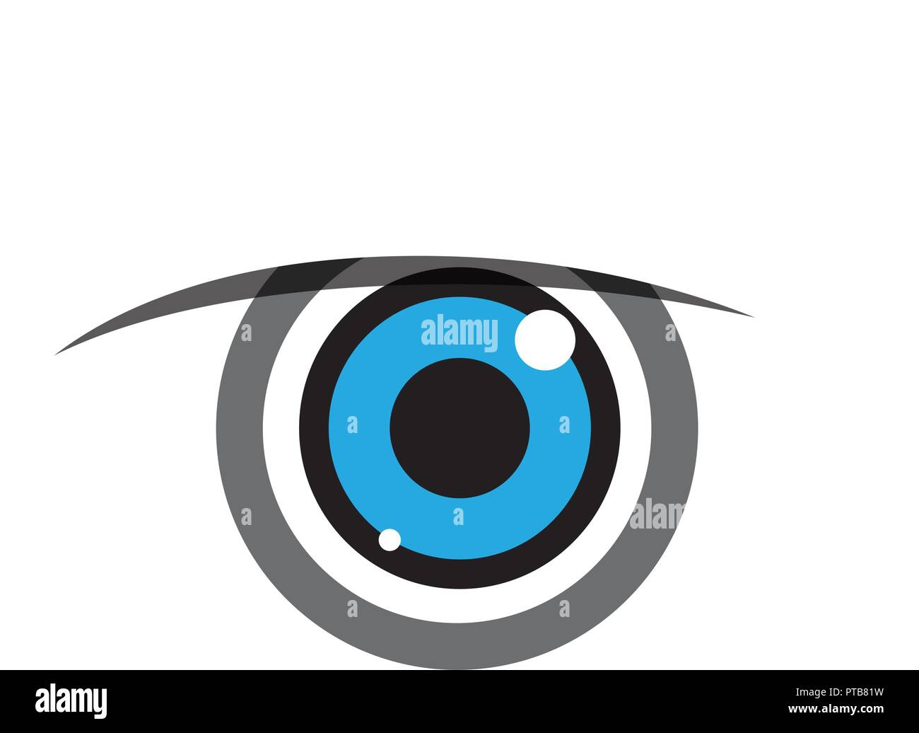 Vector sign blue eye, iris Stock Vector Image & Art - Alamy