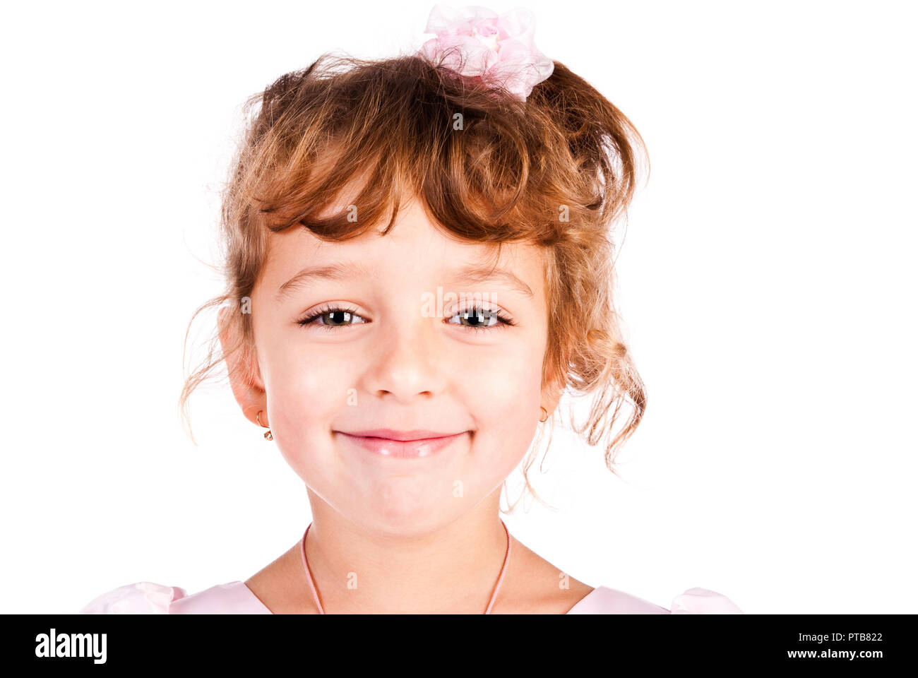 child girl face isolated on a white background Stock Photo - Alamy