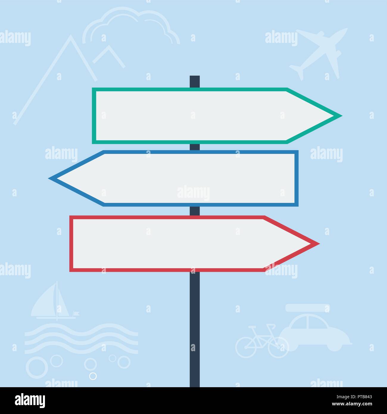 Vector road signs in flat design Stock Vector Image & Art - Alamy